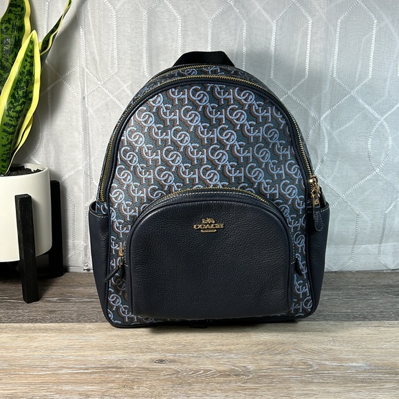 Coach | Bags | Coach Court Backpack With Coach Monogram Print | Poshmark